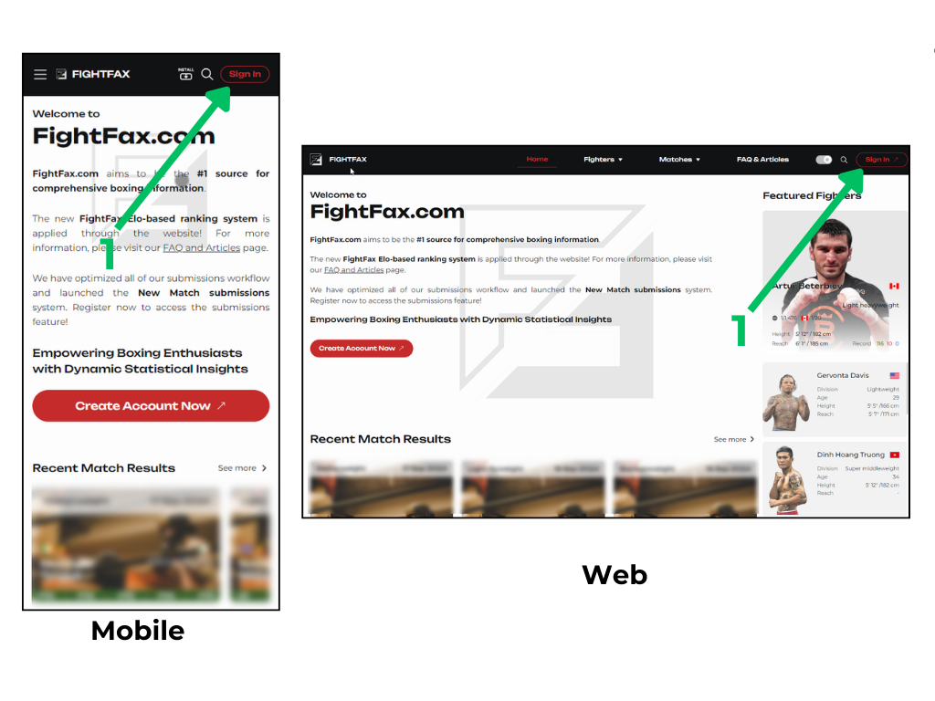 How do I Submit my Fighter Profile? - FAQ | FightFax.com | FIGHTFAX